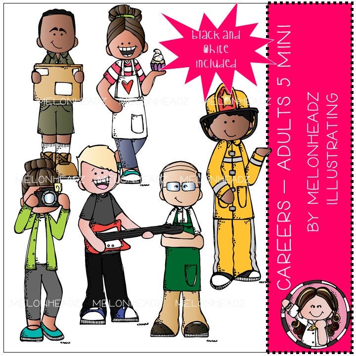 Career clip art Adults Mini Set 5 de Melonheadz - Etsy España