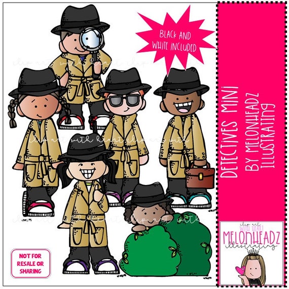 Detectives Clip Art Mini | Etsy