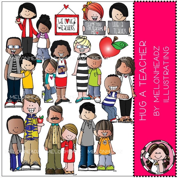 Melonheadz Teacher Clipart - Etsy