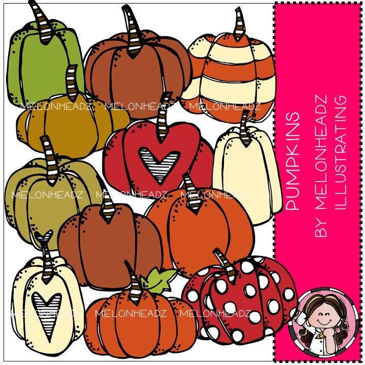 Pumpkins Clip Art - COMBO PACK - Etsy