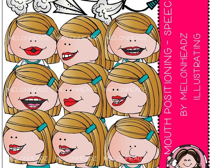 Speech Sounds Phoneme Mouth Clip Art Set - Etsy Canada