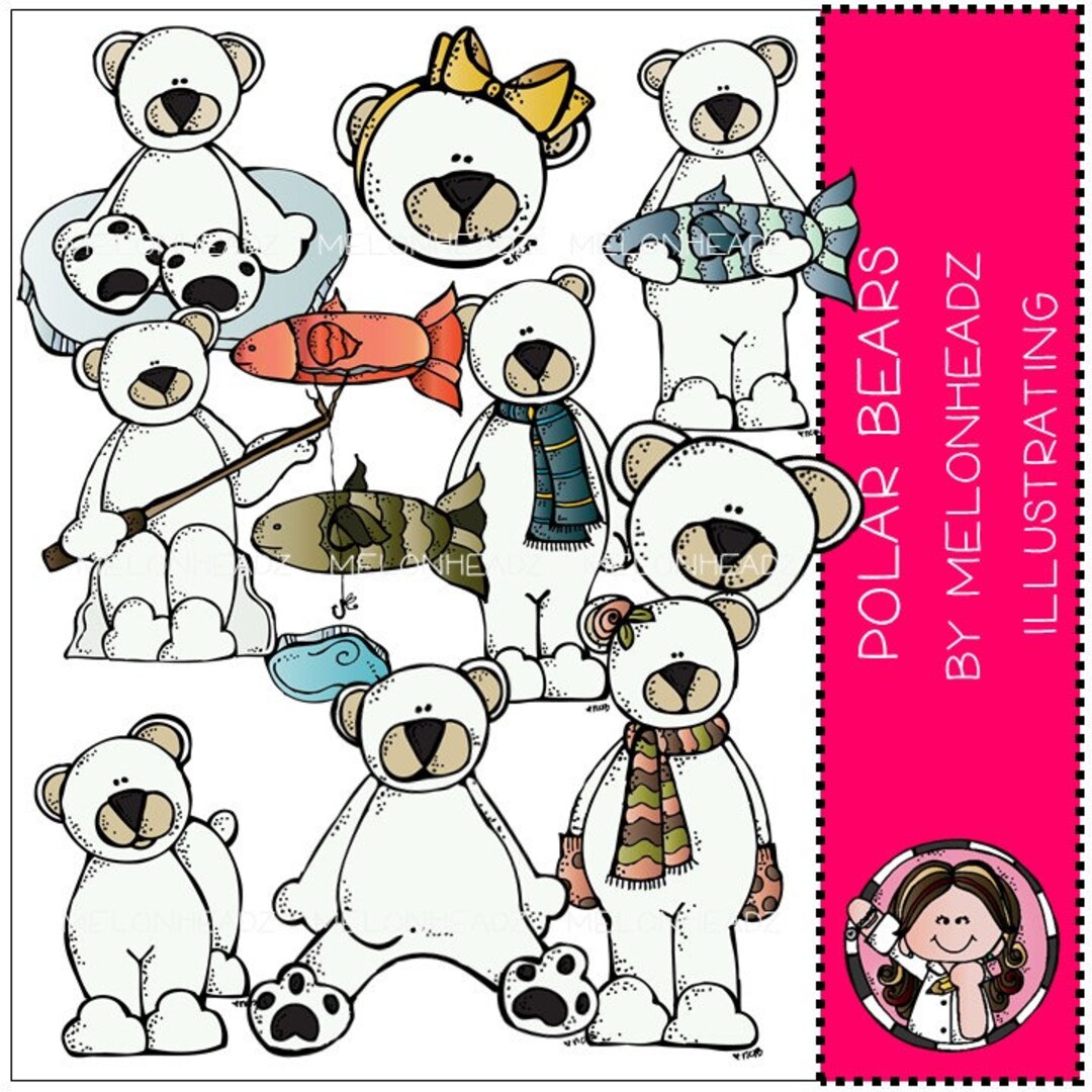 Polar Bears Clip Art - Etsy