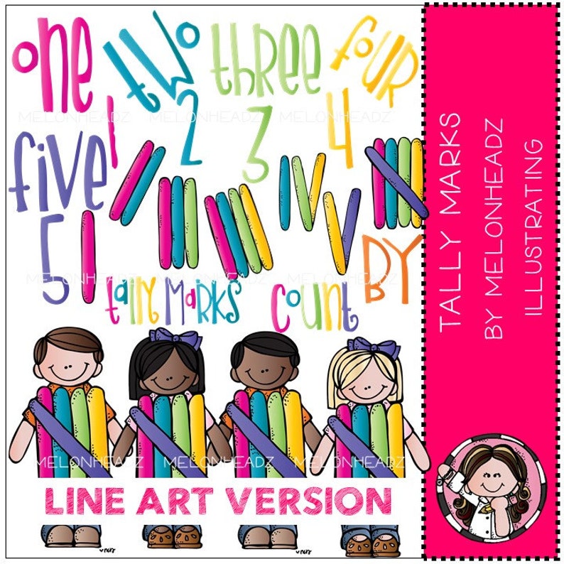 Tally Mark Clip Art LINE ART - Etsy