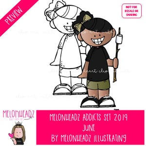 Melonheadz Addicts Clip Art - June 2019 Set - Mini - Etsy