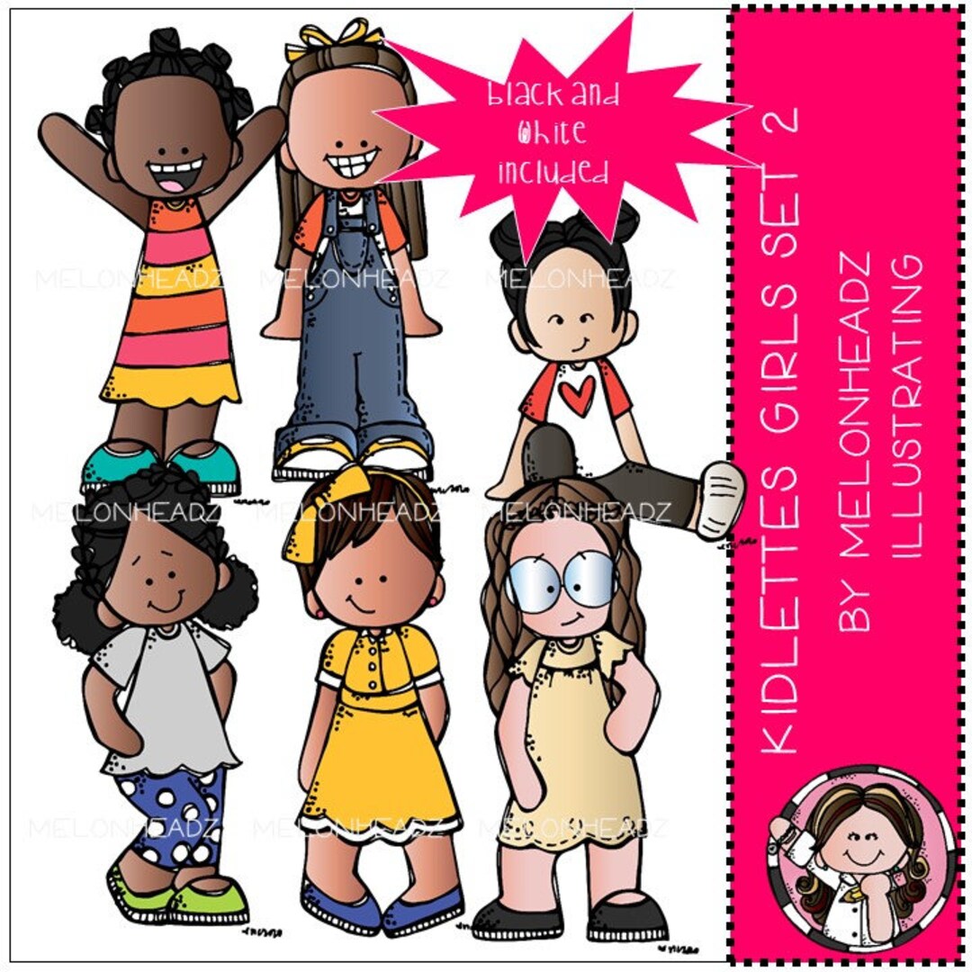 Kidlettes Clip Art - Girls - Set 2 - Mini - Etsy