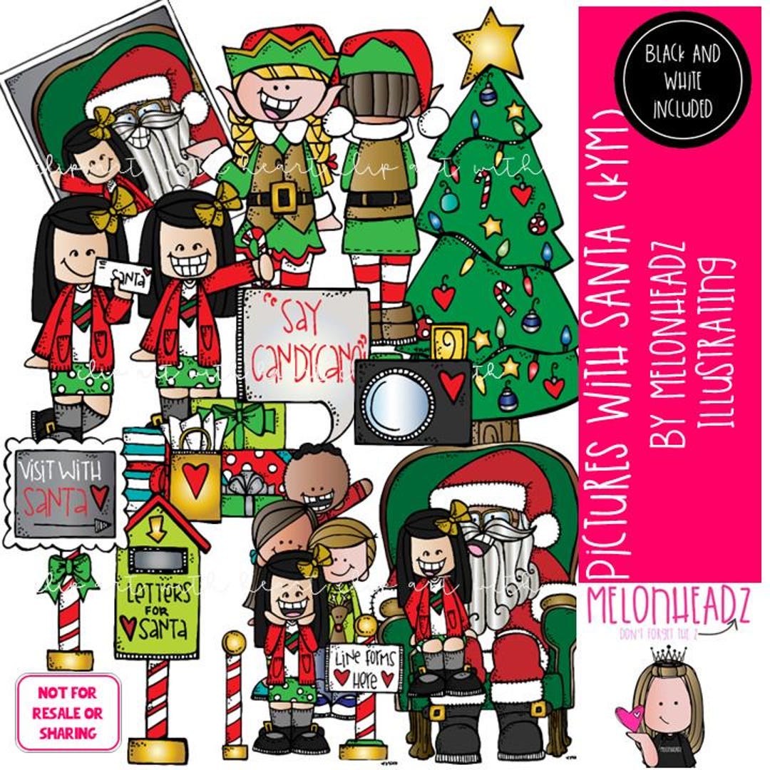 Pictures With Santa Clip Art, Kym, Christmas, Melonheadz Character ...