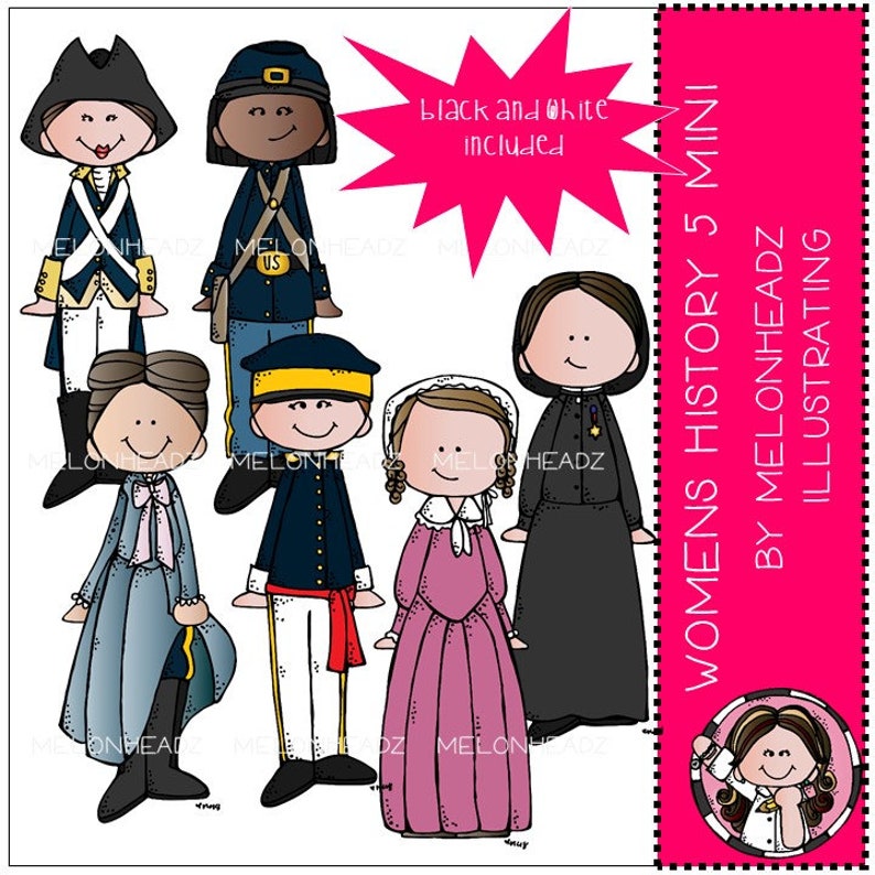 Womens History Clip Art Set 5 Mini - Etsy