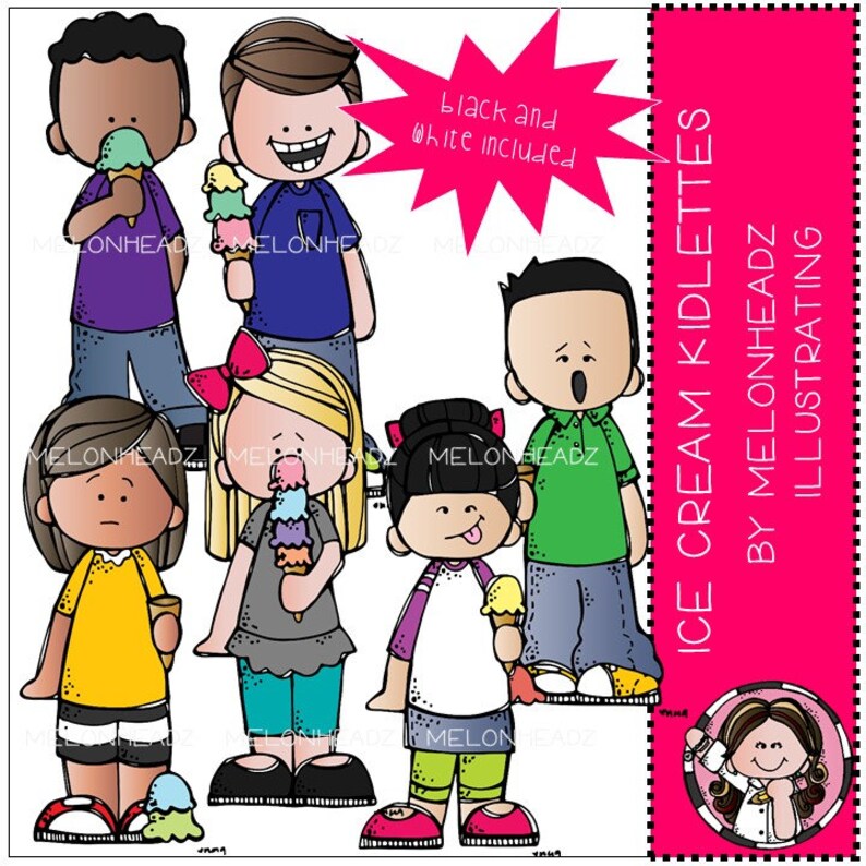 Ice Cream Clip Art Kidlettes Mini | Etsy