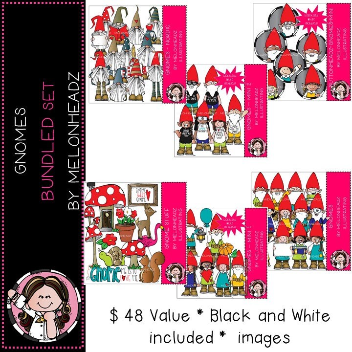 Gnomes Clip Art - BUNDLED SET - Etsy