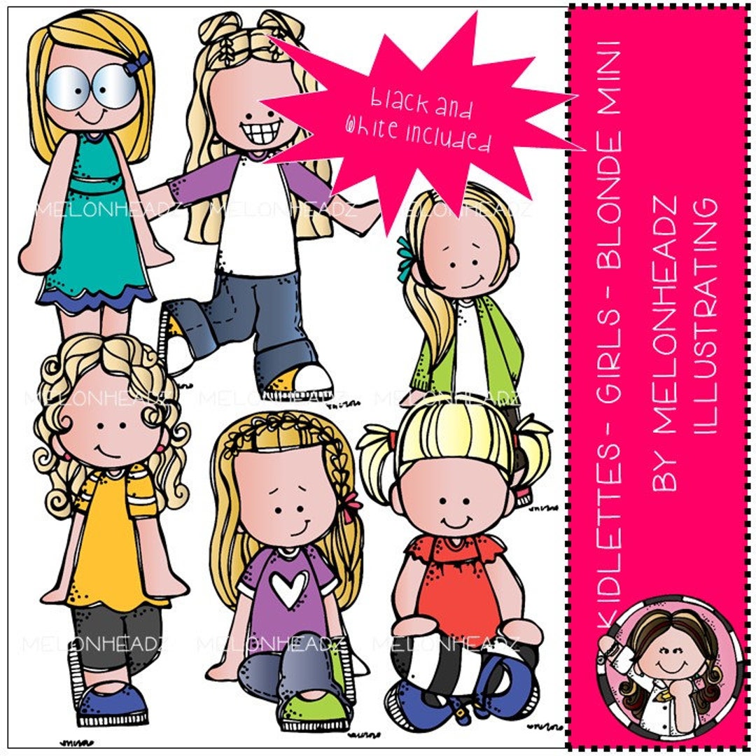 Kidlettes Clip Art - Girls - Blonde - Mini - Etsy