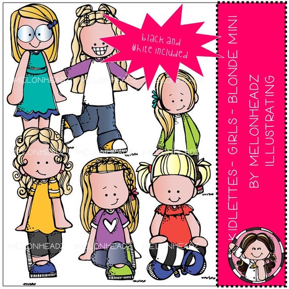 Kidlettes Clip Art Girls Blonde Mini | Etsy