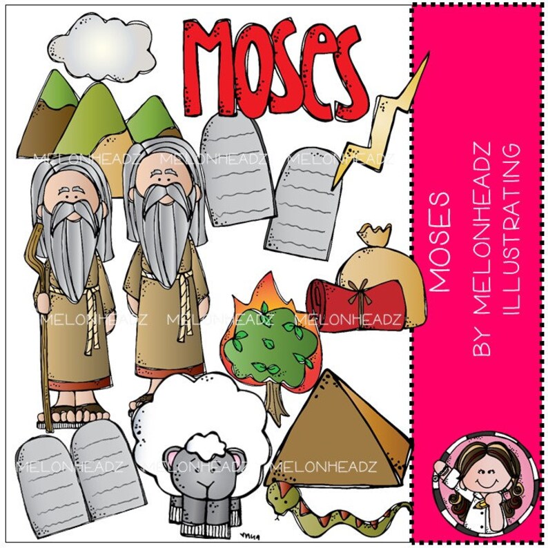 Moses Clip Art Bible COMBO PACK - Etsy
