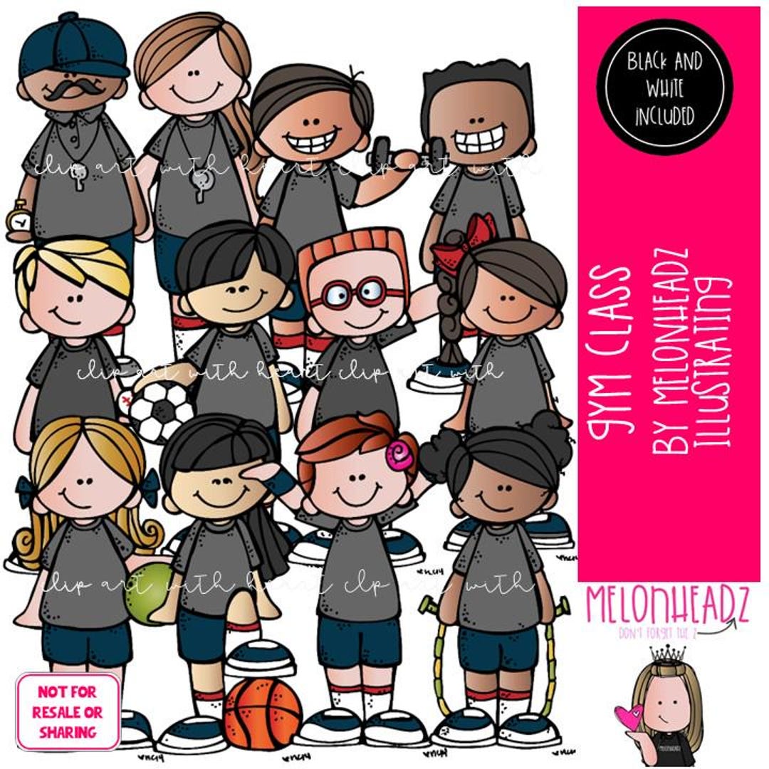 Gym Class Clip Art, Exercise, Physical Education Combo Pack - Etsy