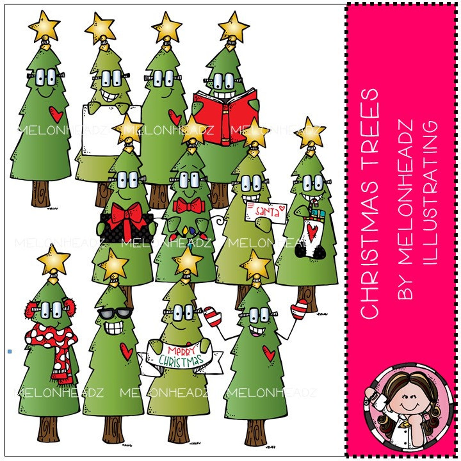 Christmas Tree Clip Art - Etsy