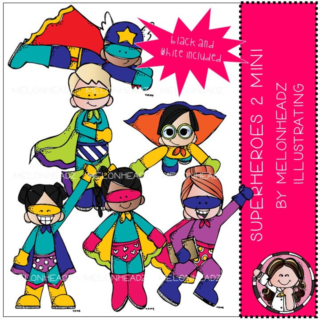 Superhero Clip Art - Set 2 - Mini - Etsy