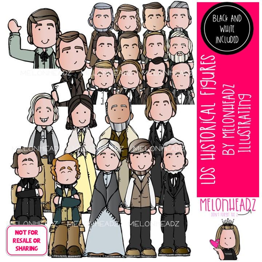 LDS Historical Figures Clip Art LDS History Clip Art Brigham Young Mini ...