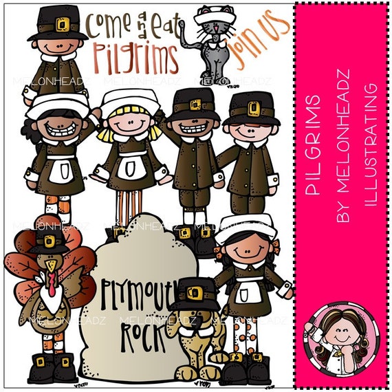 Pilgrims Clip Art Combo Pack | Etsy