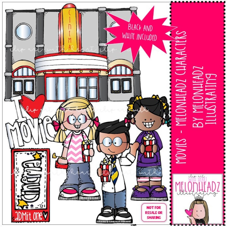 Movies Clip Art Melonheadz Characters Mini - Etsy