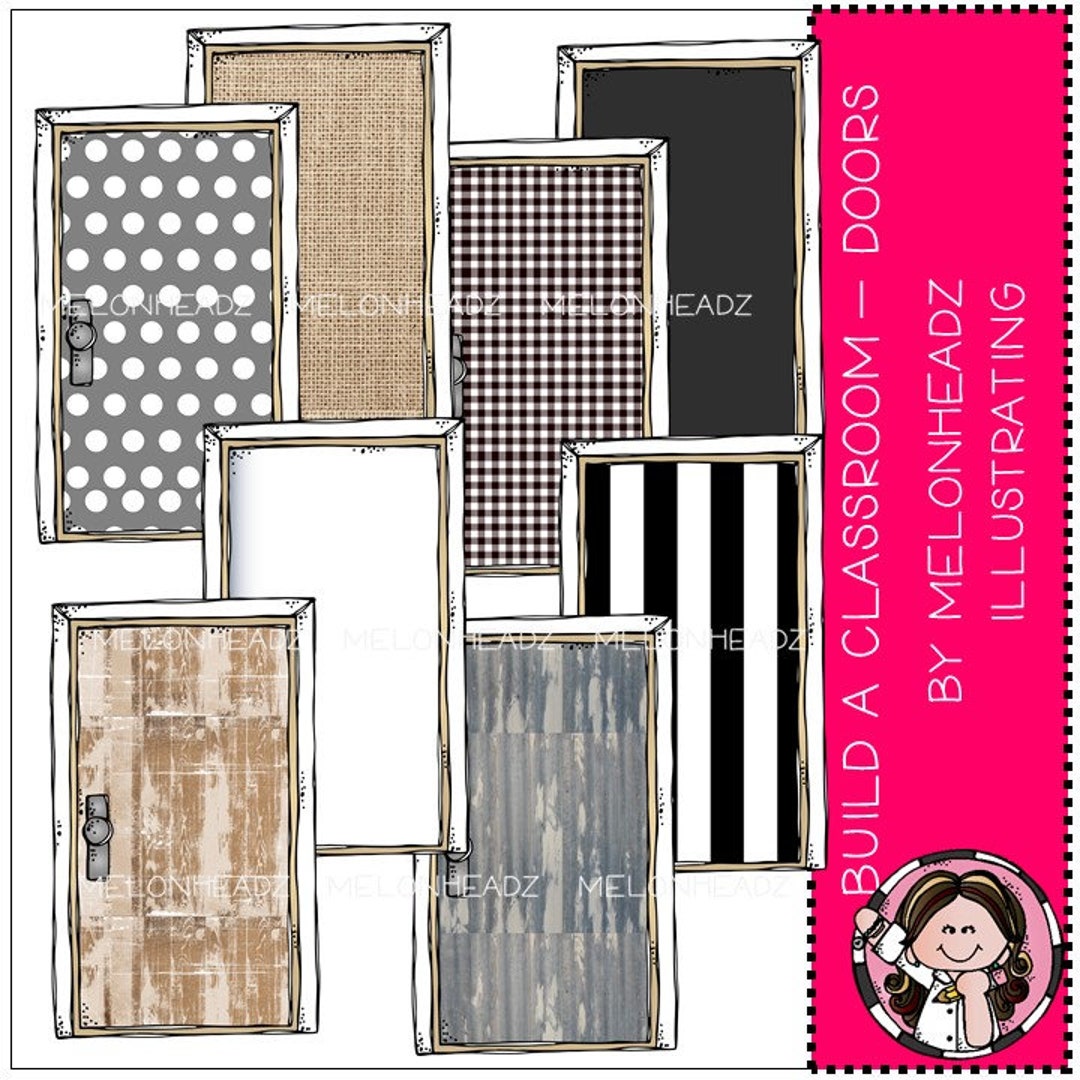 Build a Classroom Clip Art - Doors - FARMHOUSE - Etsy