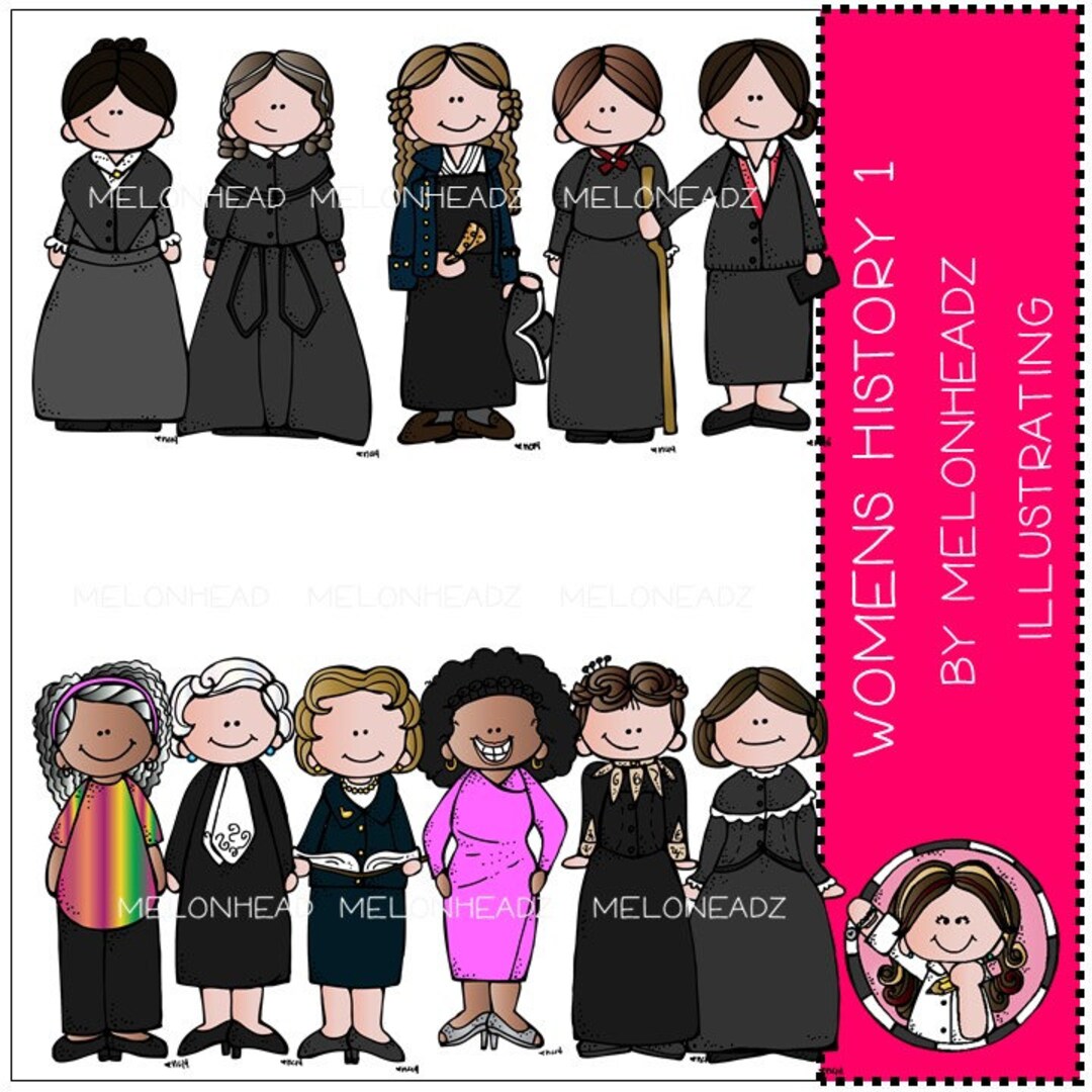 Womens History Clip Art Part 1 - Combo Pack - Etsy