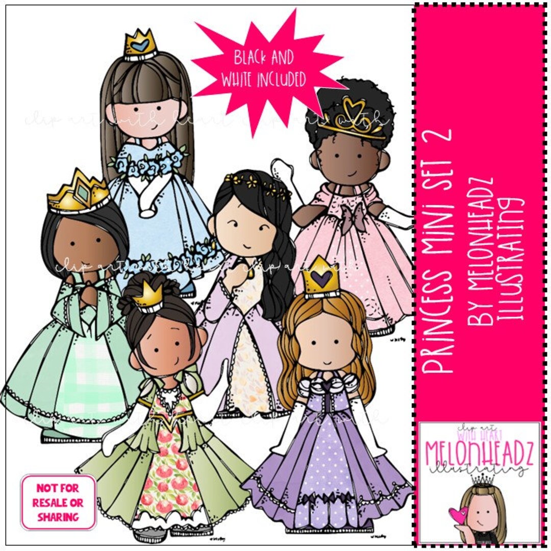Princess Clip Art MINI Set 2 - Etsy