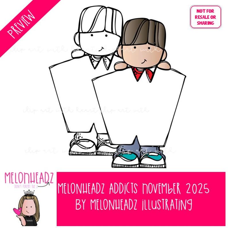 Melonheadz Addicts November 2025 Clip Art, Alphabet Mini - Etsy