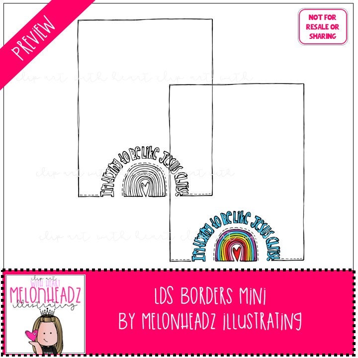Imágenes prediseñadas de LDS Borders Mini - Etsy México