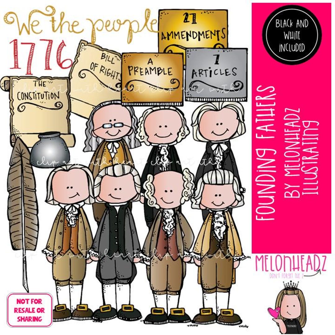 Founding Fathers Clip Art, Historical Figures, Constitution COMBO PACK ...