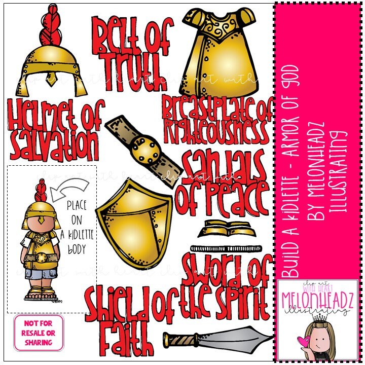 Build a Kidlette Clip Art Armor of God COMBO PACK - Etsy