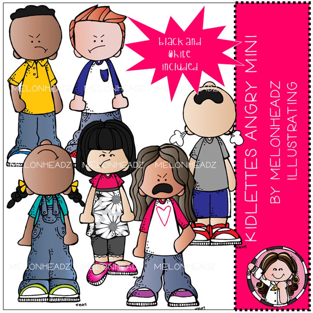 Kidlettes Clip Art - Angry - Mini - Etsy