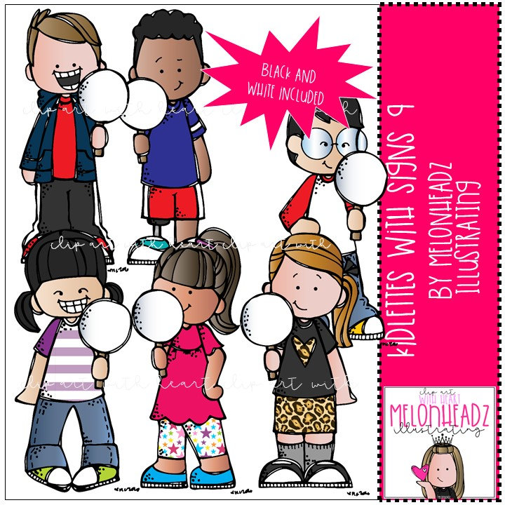 Kidlettes With Signs Set 9 Mini - Etsy