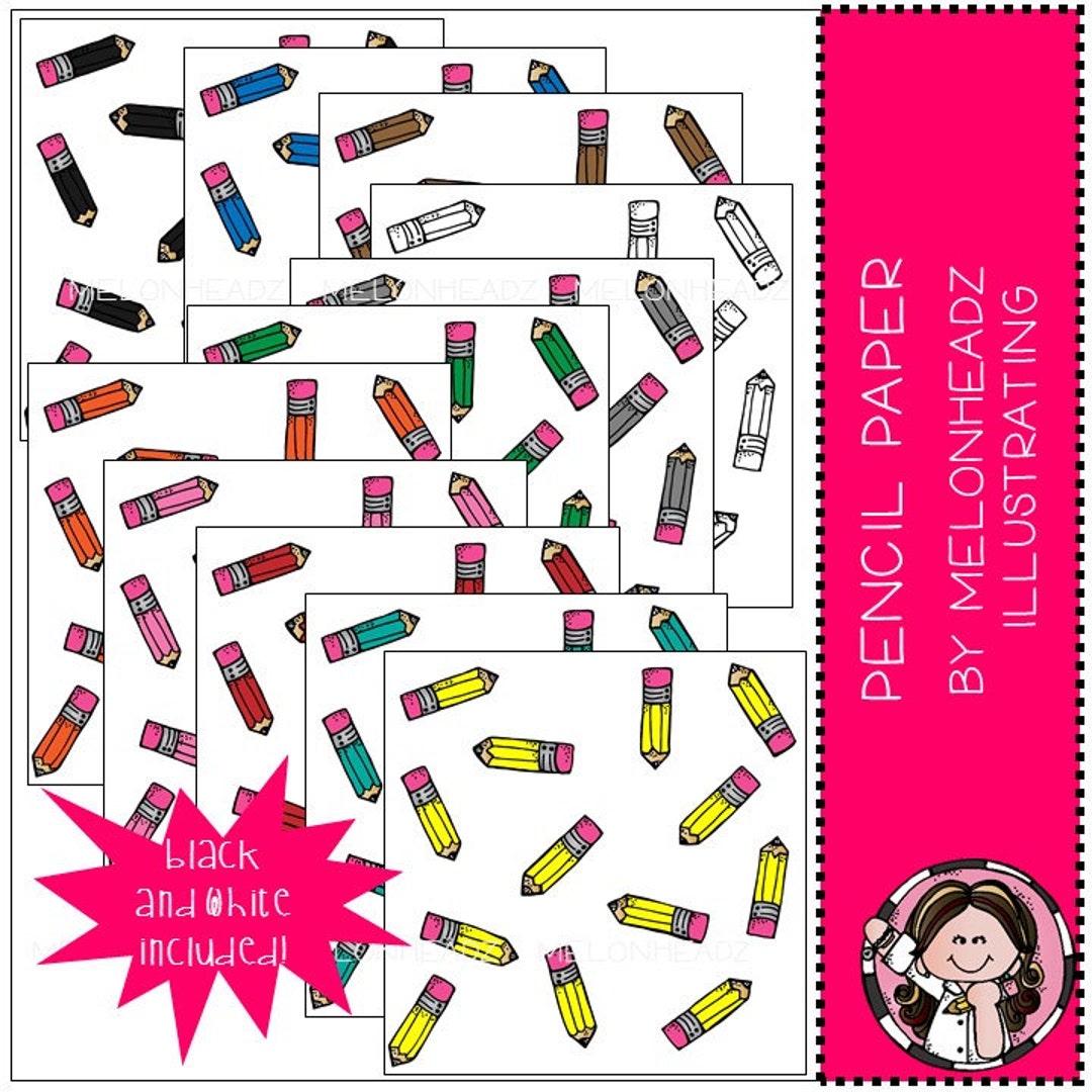 Pencil Digital Paper - Etsy