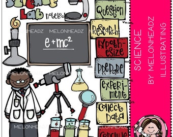 Kawaii Science Clipart Lab Clip Art Scientist Chemistry - Etsy