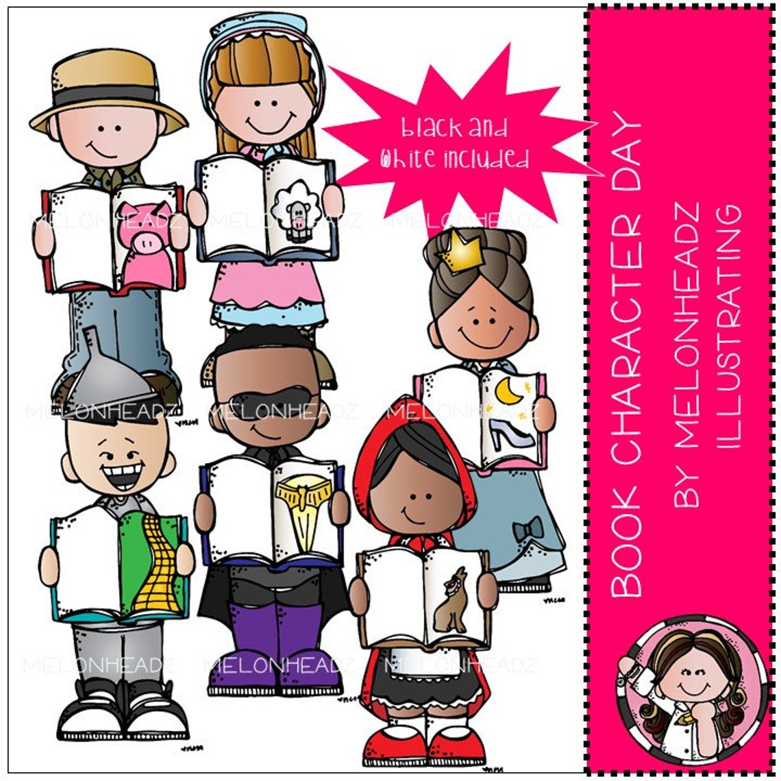Book Character Day Clip Art - Mini - Etsy