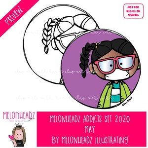 Melonheadz Addicts Clip Art - May 2020 Set - Mini - Etsy