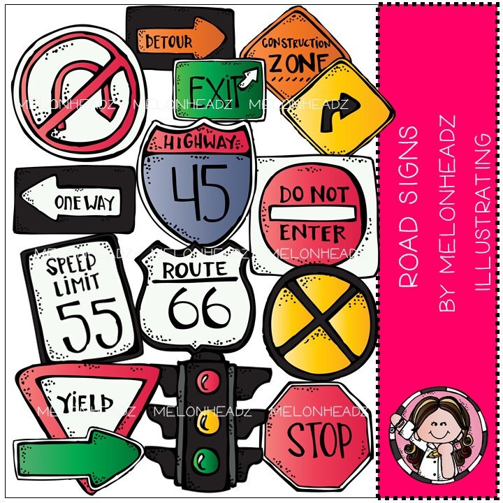 Road Signs Clip Art - Etsy