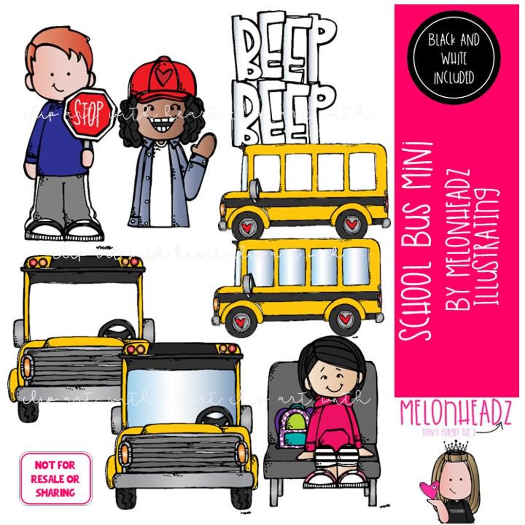 School Bus Clip Art, Bus Ride Clip Art, Bus Driver Clip Art Mini - Etsy UK