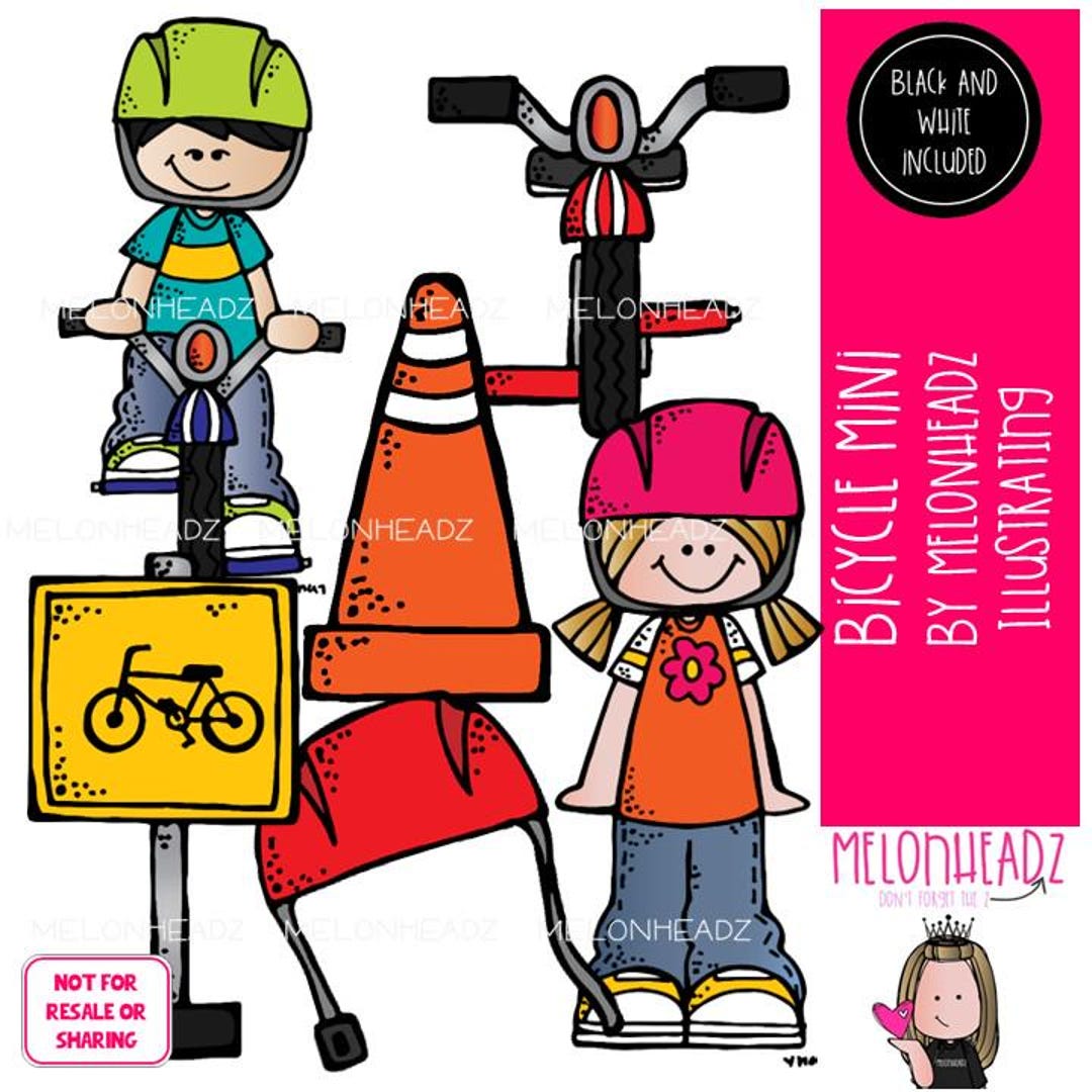 Bicycle Clip Art, Bike Riding, Safety Mini - Etsy