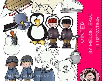 Printable WINTER CLIP ART - Polar Bear, Snowflake, Cocoa, Lamp Post ...
