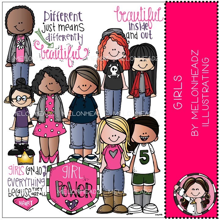Girls Clip Art COMBO PACK - Etsy