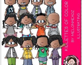 Kidlettes of Color Clip Art Set 2 COMBO PACK | Etsy
