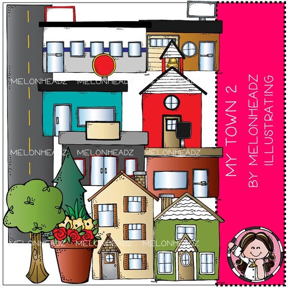 My Town clip art Set 2 COMBO PACK | Etsy