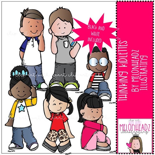 Kidlettes Clip Art Sitting COMBO PACK - Etsy