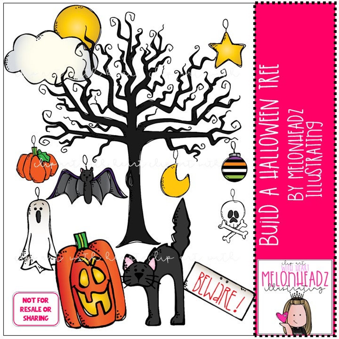 Build A Halloween Tree Clip Art - COMBO PACK - Etsy