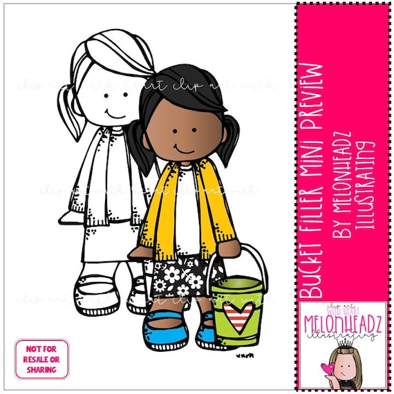 Bucket Filler Clipart Black And White