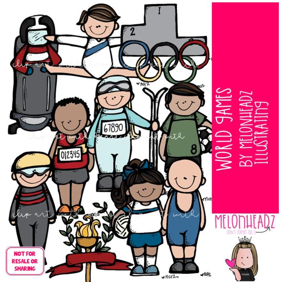 World Games Clip Art, Sports Clip Art COLORED Version - Etsy