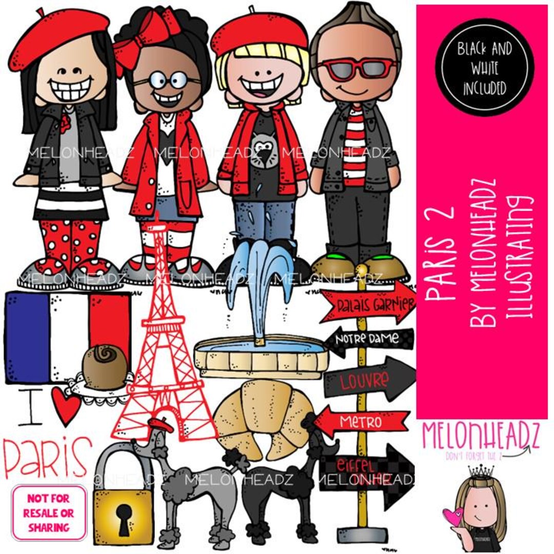 Paris Clip Art Set 2 Eiffel Tower Clip Art COMBO PACK - Etsy