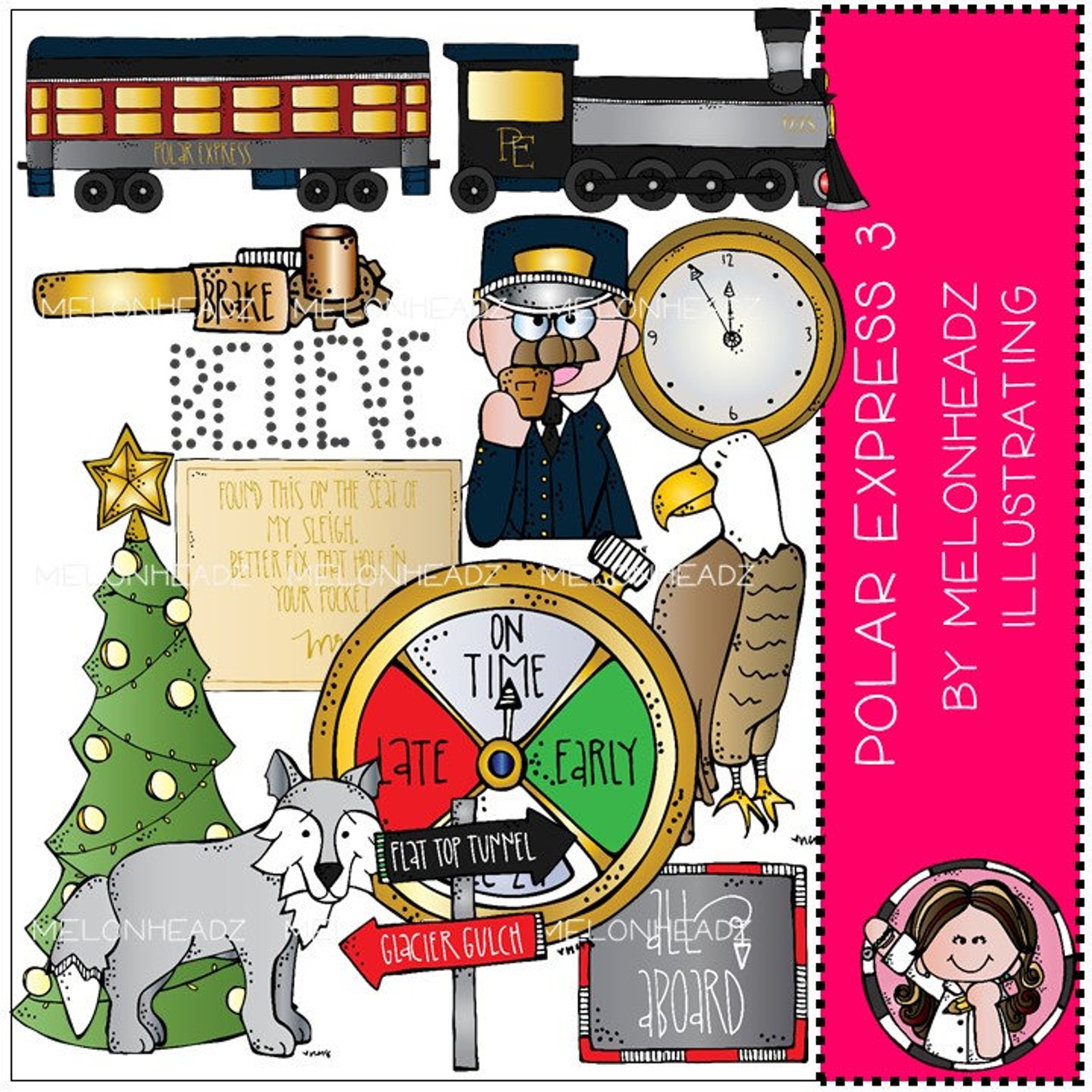 Polar Express Clip Art - Set 3 - COMBOPACK - Etsy