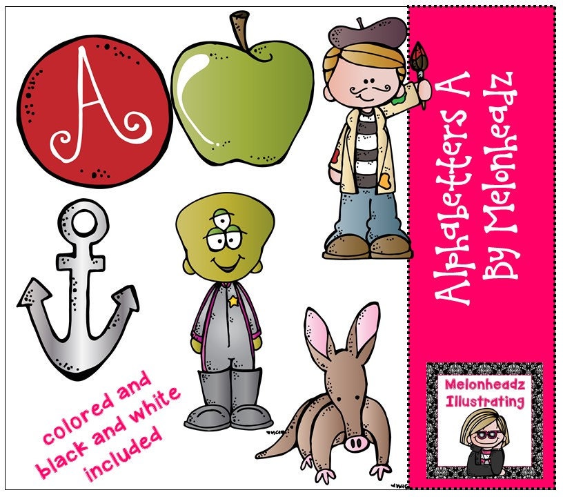 Alphabetters Clip Art Letter A | Etsy