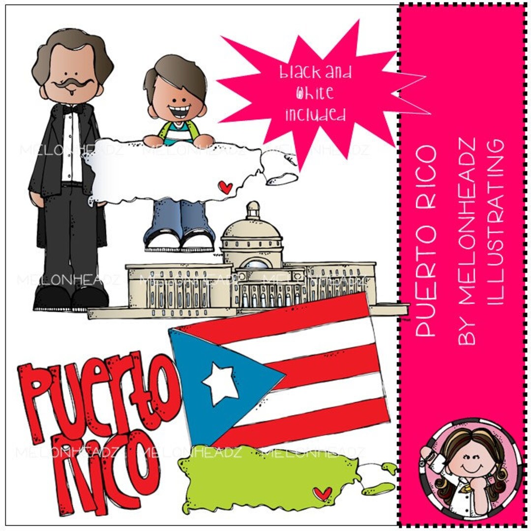 Puerto Rico Clip Art - Mini - Etsy
